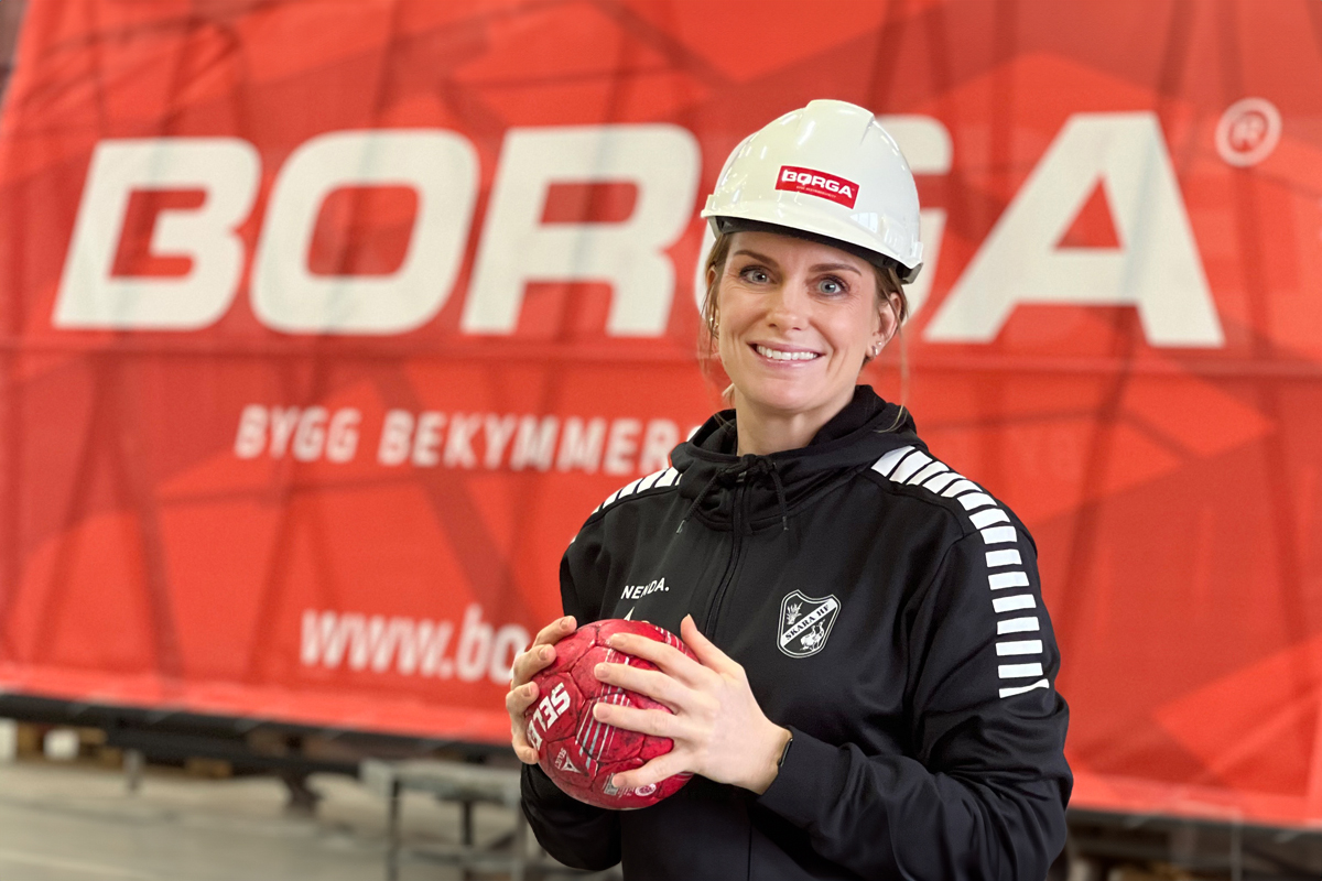 Elithandbollsspelare ifrån Skara HF på sponsorbesök hos Borga - BORGA